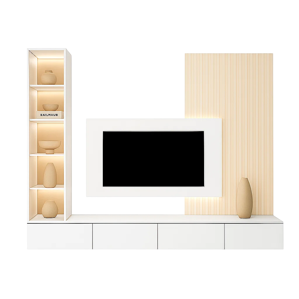 Zenith TV Console with Tower – luxheaven